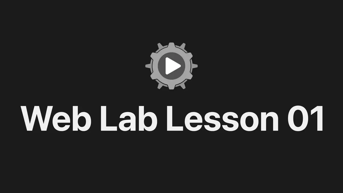 Web Lab Tutorial 01